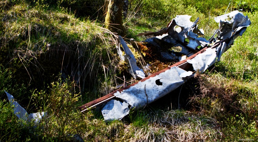 Engelsk flyvrak på feda – Rafoss foto